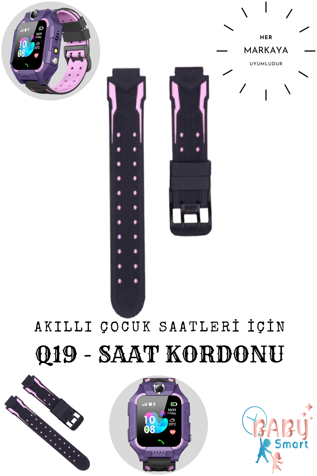 Q19 Akıllı Çocuk Takip Saat Kordonu